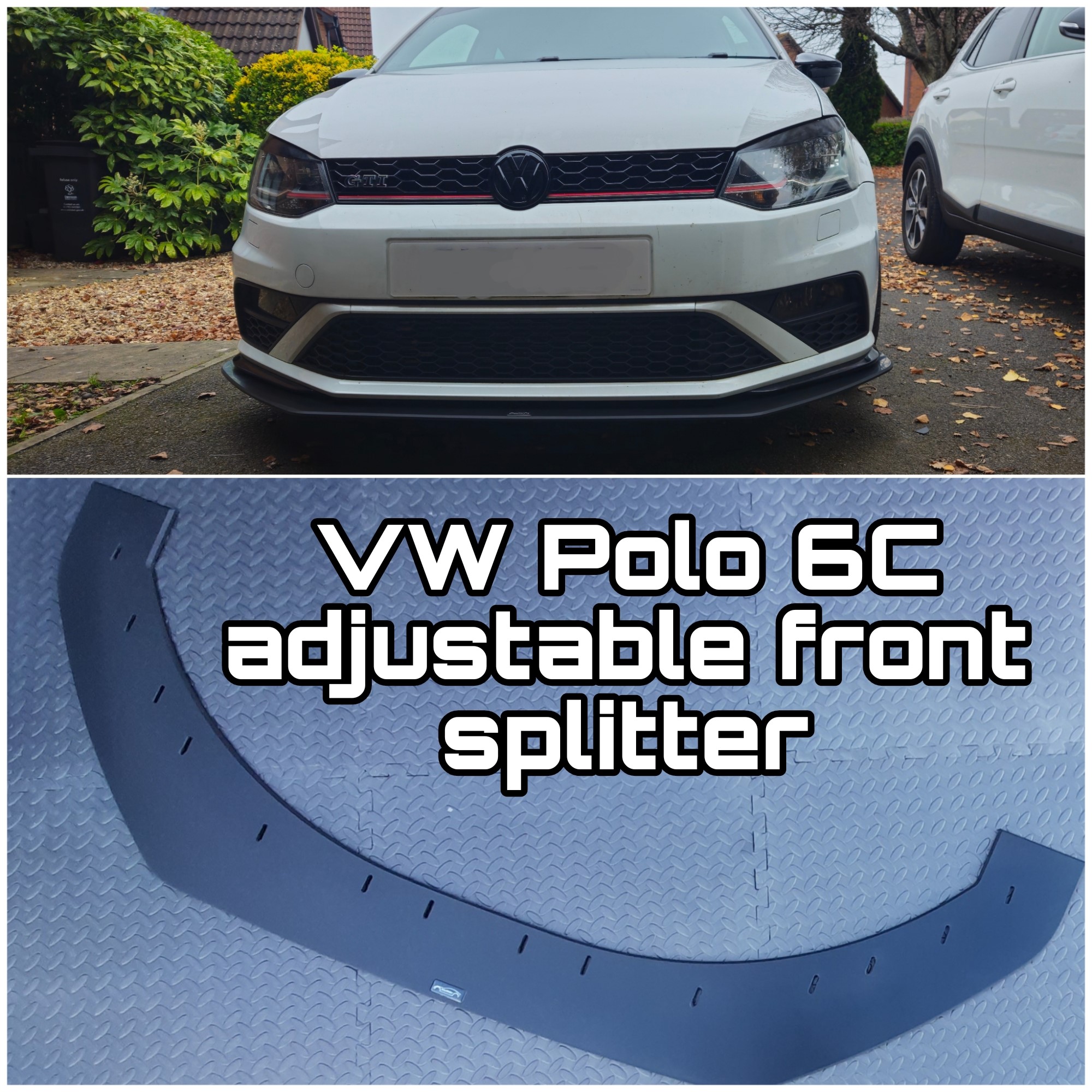 VW Polo 6C adjustable front splitter – easyWider
